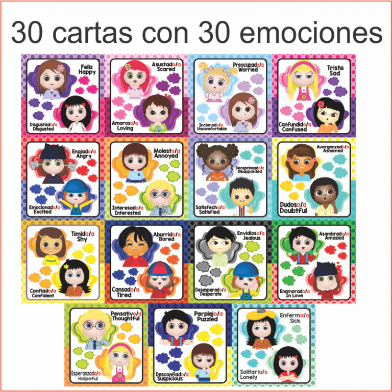 MEGA MEMORAMA Y FLASH CARDS EMOCIONES 15X15 Y 10X11 CMS. – Los Detallitos